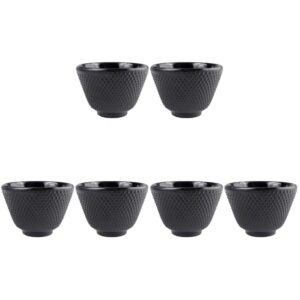 6 pcs cast iron teacup tea cup traditional teacups cast iron teaware restaurant coffee mug sake cup mate cup mate tea beer bone china coffee mugs japanese style teaware unique vine