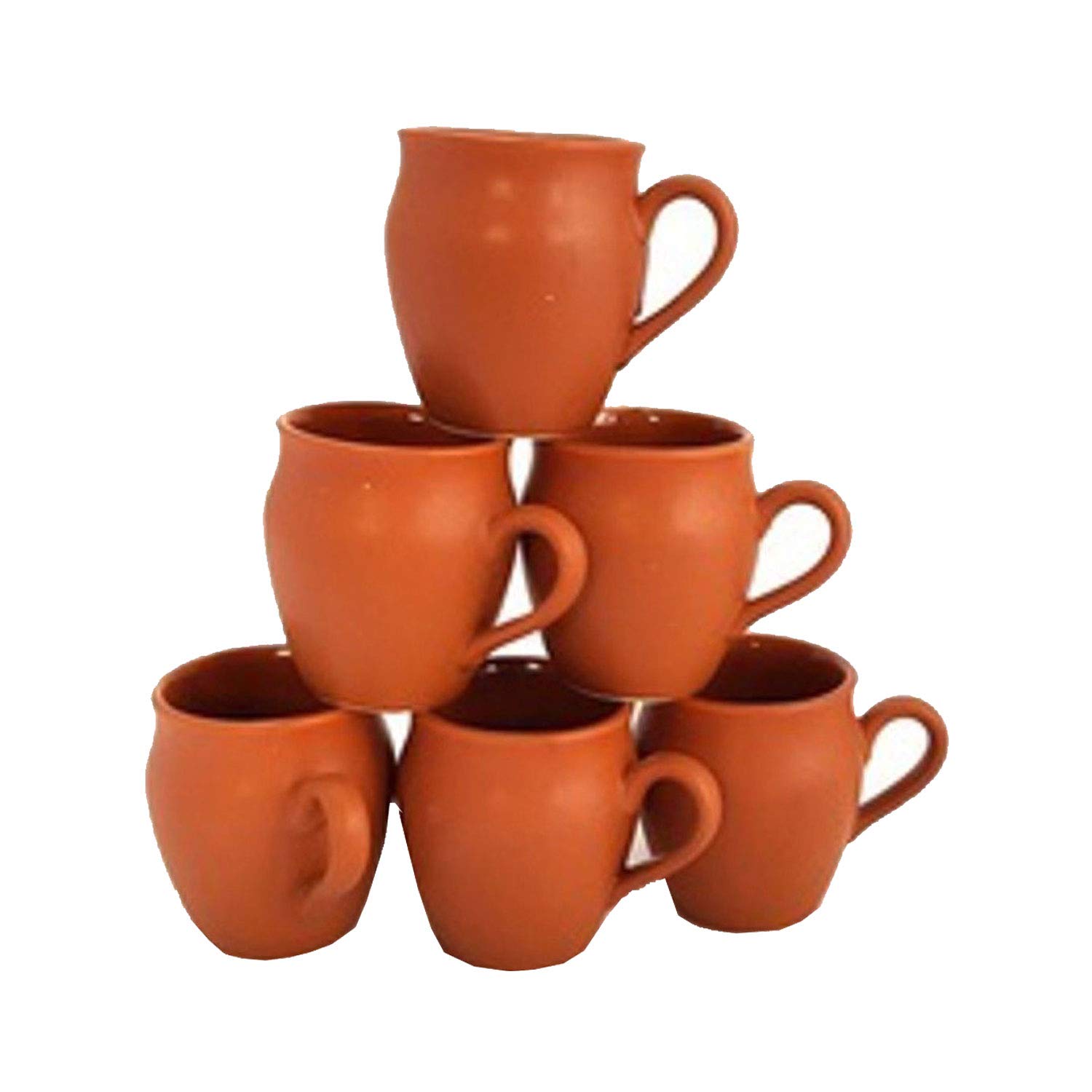 Creativegifts Ceramic Kulhar Cups Reusable Traditional Indian Chai Tea Cup (Set of 6. 100 ml each)