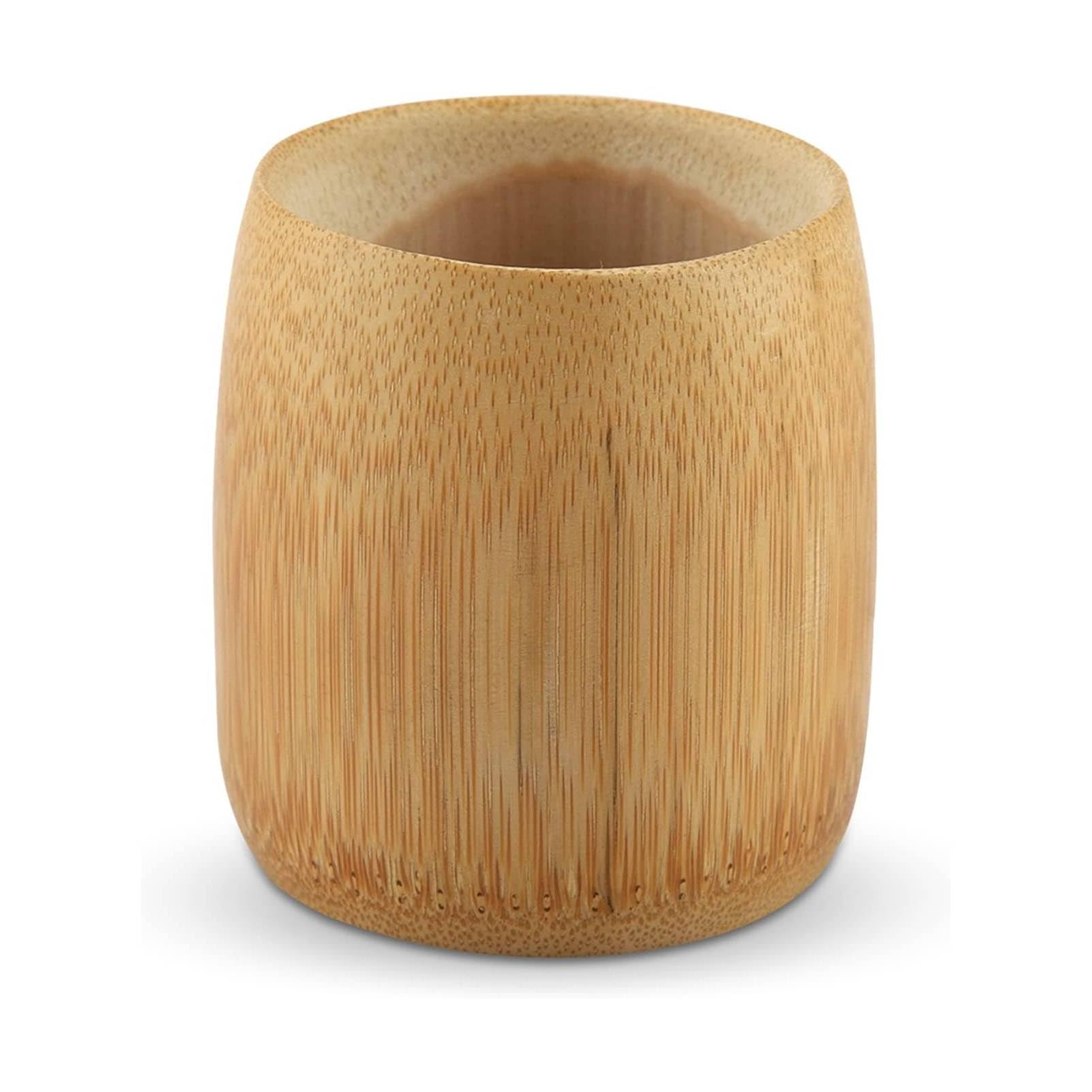 HERCHR Natural Wooden Tea Cups, Japanese style Tea Cup Beer Mug Coffee Mug Solid Wood Teacups Bamboo Wine Mug for Drinking Tea Coffee Wine Beer Hot Drinks, 80-120ml