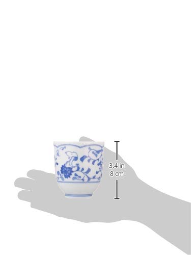 Sunupii 630132 Indigo Arabesque Porcelain Teacup, Comes in a Presentation Box