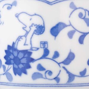 Sunupii 630132 Indigo Arabesque Porcelain Teacup, Comes in a Presentation Box