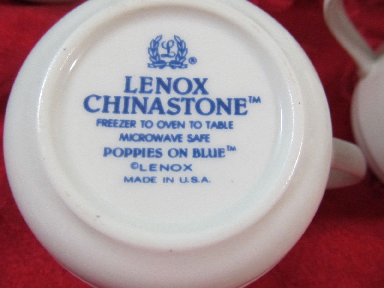 Lenox Chinastone Poppies on Blue coffee/tea cup