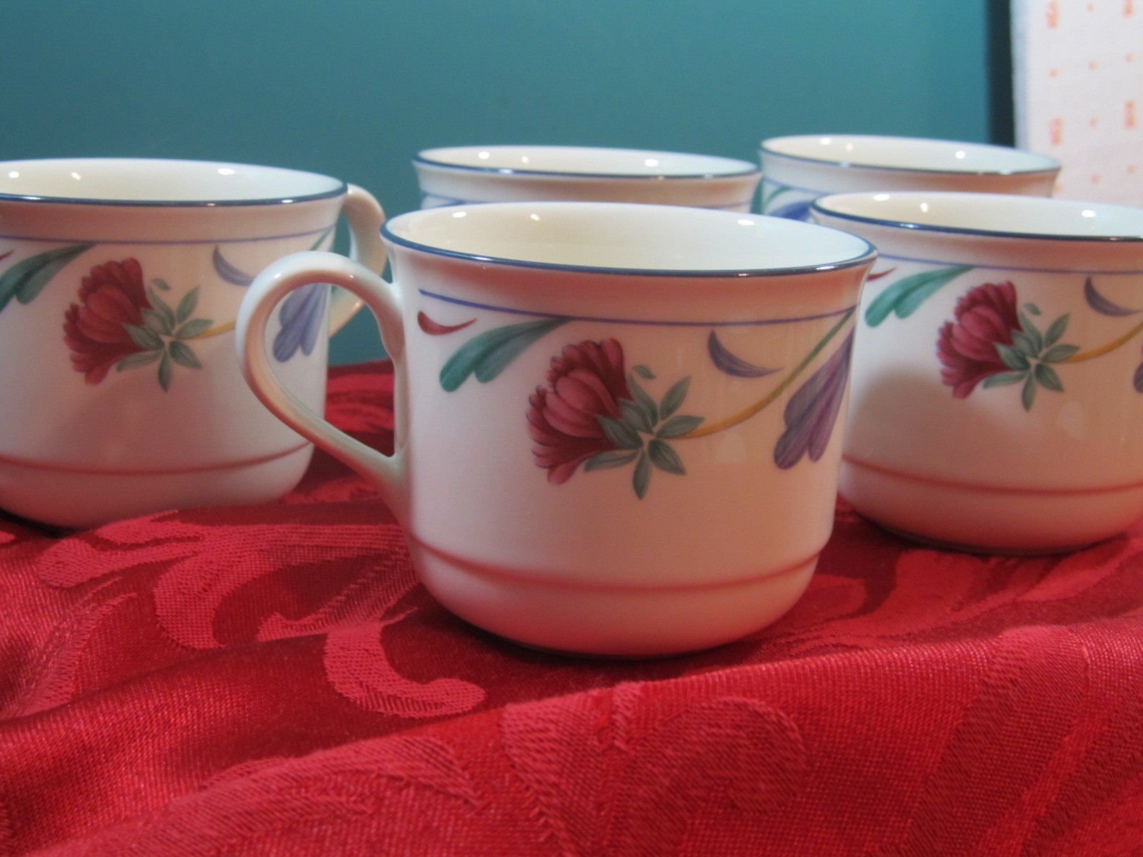 Lenox Chinastone Poppies on Blue coffee/tea cup