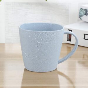 Hemoton 4pcs Wheat Straw Water Mug Unbreakable Water Cup Drinking Cup Camping Tea Beverage Mug Bathroom Cups for Water Coffee Milk Juice Tea Random Color