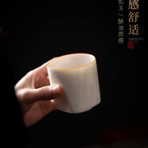 Traditional Chinese Tea Cup Small teacups Bulk Small Teacup Tea Cup Without Handle Porcelain Teacup Handmade Tea Cup (a 160ml)