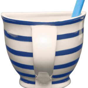 C.R. Gibson Tea Cup Chalk Holder-Ceramic, Blue & White