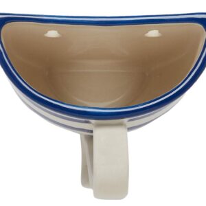 C.R. Gibson Tea Cup Chalk Holder-Ceramic, Blue & White