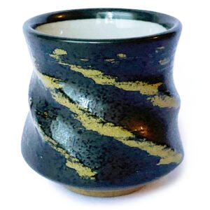 Twisted Design Japanese MINO-YAKI YUNOMI, Japanese Tea Cup. For your Asian Tea Time. Enjoy Green Tea, Black Tea and Coffee. Made in Japan