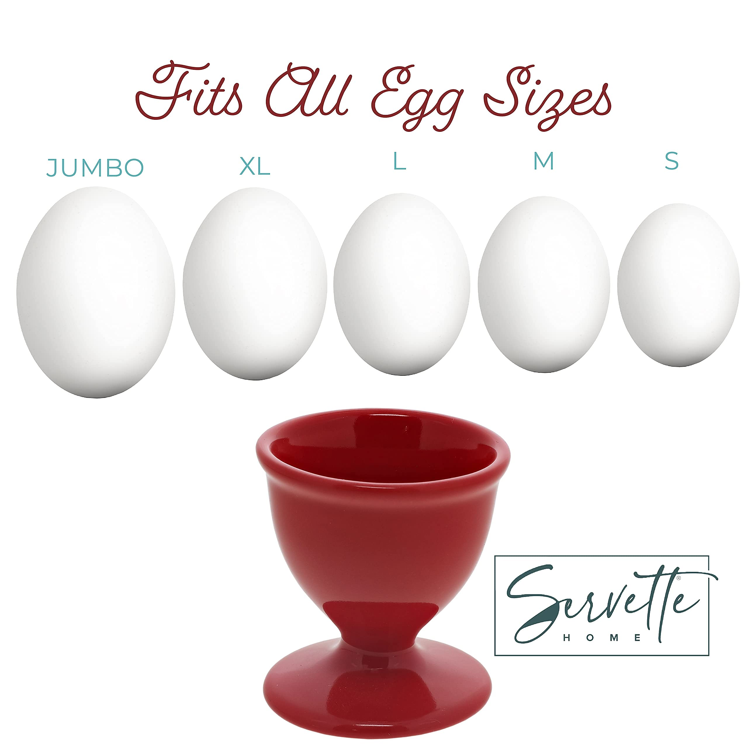 Soft Boiled Egg Cups Set of 2 Red