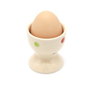 Lofekea Egg Cups, 4 Pack Ceramic Polka Dot Egg Cups Porcelain Egg Holders Gifts for Kitchen