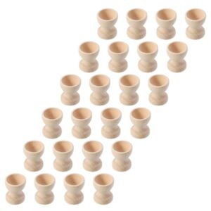 toddmomy 24pcs wooden egg cups easter egg cup wood egg stands easter egg holders stands for diy crafts easter party supplies