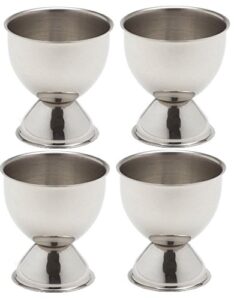 dynore set of 4 egg cups large stainless steel