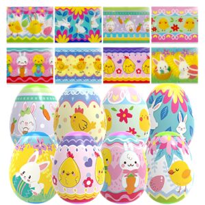 wittocs 36 pcs easter egg wrapper luminous eggs film shrink wraps for 2.4in easter eggs chicken bunny egg sleeves decorations, new cute easter egg arounds