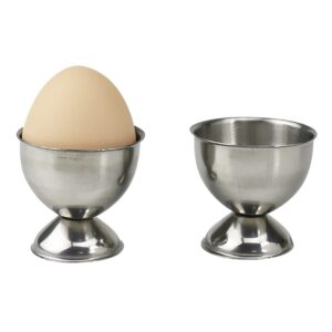 gshllo 2 pcs stainless steel egg cups egg display holders kitchen egg stands hard boil egg holders easter soft boiled egg tools