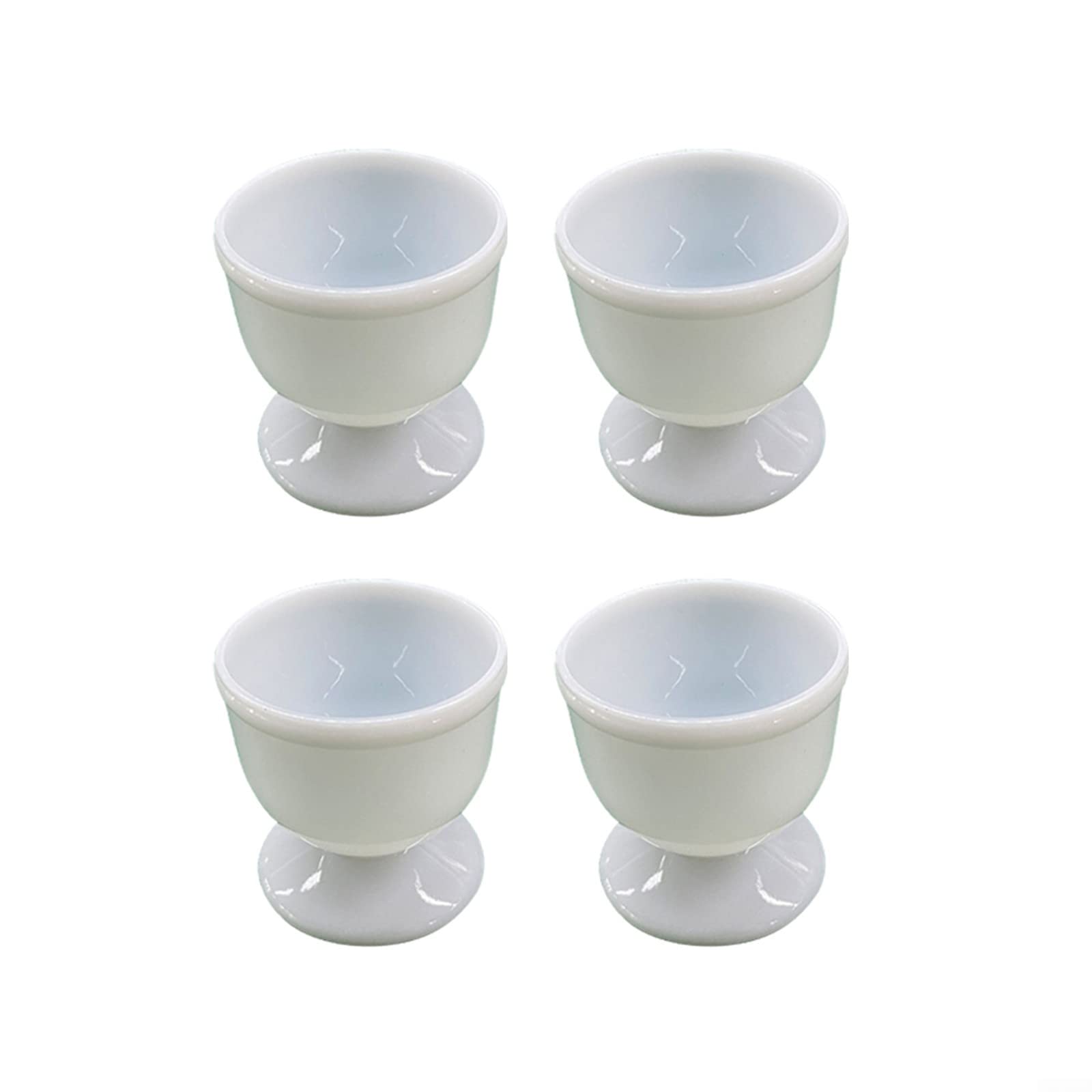 Egg Cup Set of 4 Holder Breakfast Boiled Cooking Easy to Clean Childhood Memories Kitchen White Egg Cup Holder