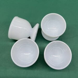 Egg Cup Set of 4 Holder Breakfast Boiled Cooking Easy to Clean Childhood Memories Kitchen White Egg Cup Holder