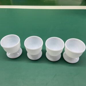 Egg Cup Set of 4 Holder Breakfast Boiled Cooking Easy to Clean Childhood Memories Kitchen White Egg Cup Holder