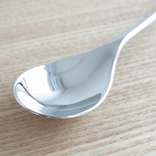 Alessi "Dressed" Set Of Two Spoons With Soft Boiled Egg Opener in 18/10 Stainless Steel Mirror Polished, Silver