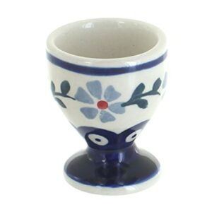 Blue Rose Polish Pottery Blue Violet Egg Cup