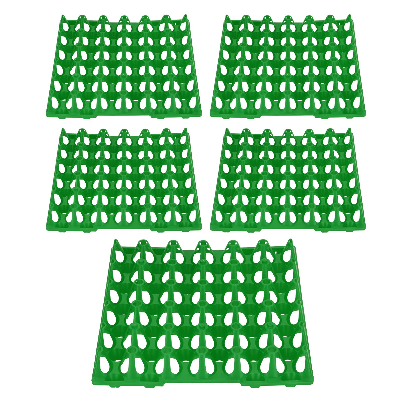 5PCS Plastic Egg Tray Egg Crates 30 Egg Flats for Home Chicken Farmers Stackable Egg Cartons Hold Multiple Eggs Great for Storing Sorting and Shipping Eggs(Green)