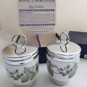 Royal Worcester Egg Coddler Pair Lavinia Berries Pattern