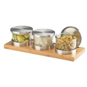 cal-mil 1850-4-60 bamboo base jar display, small, 16" x 6"