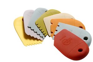 mercer culinary silicone 8 piece plating wedge set, multicolor