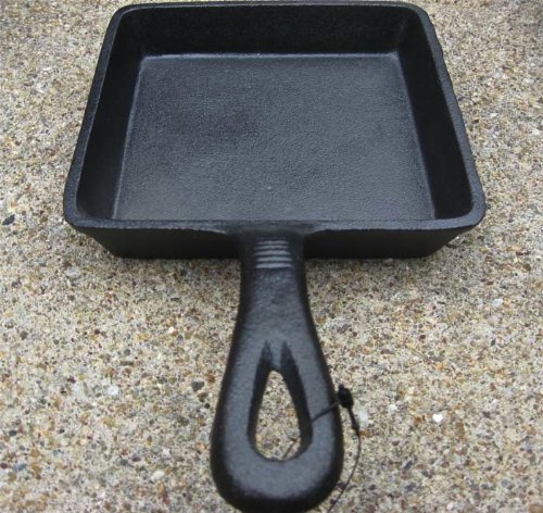 Old Mountain Square Single Serve Cast Iron Skillet - Preseasoned Set of 6