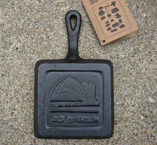 Old Mountain Square Single Serve Cast Iron Skillet - Preseasoned Set of 6