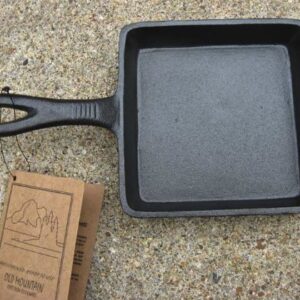 Old Mountain Square Single Serve Cast Iron Skillet - Preseasoned Set of 6