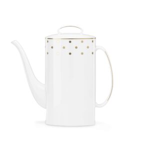 kate spade new york larabee rd gold coffeepot and lid, 2.95 lb, metallic