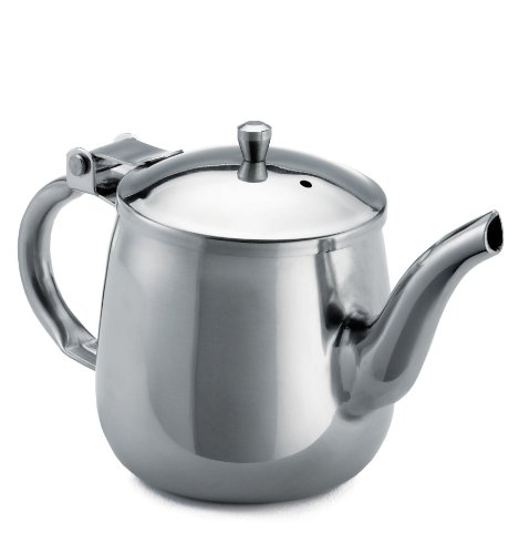 TableCraft Products 10 Ounce Gooseneck Teapot Stainless Steel