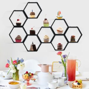 Black Honeycomb Hexagon Cake Display Stand