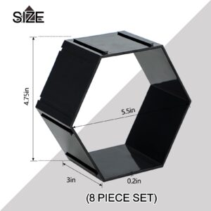 Black Honeycomb Hexagon Cake Display Stand