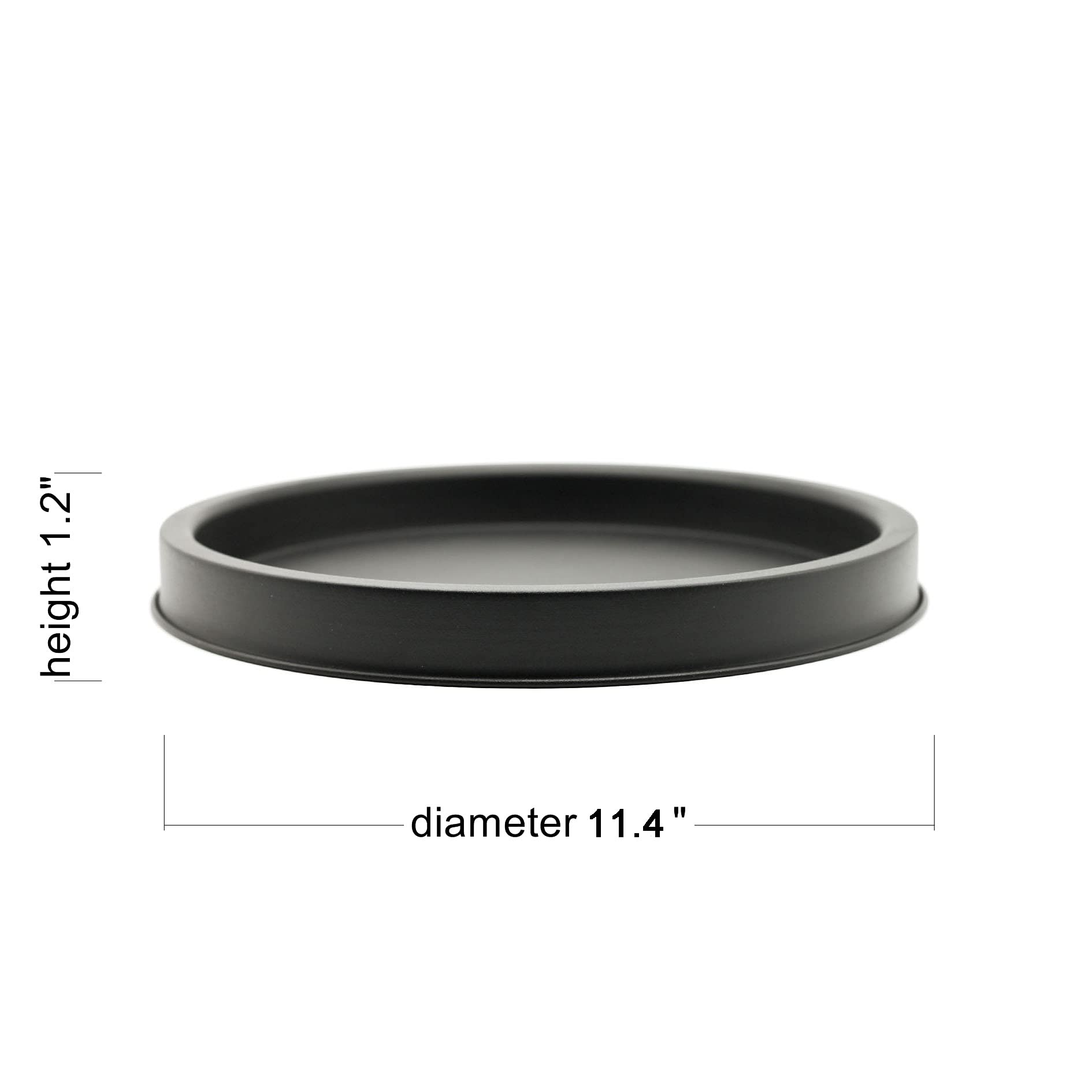 Elegant Black Round Serving Tray - Modern Farmhouse Home Decorations, Multipurpose Ottoman Tray, Perfect for Coffee Table Centerpieces