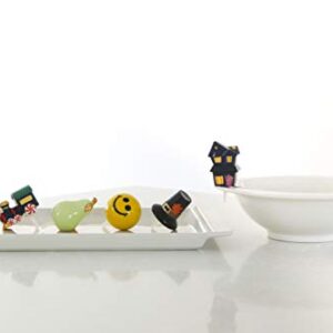 Nora Fleming Spooky Spaces - Hand-Painted Ceramic Halloween Decor - Fall Minis for The Home and Office