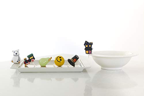 Nora Fleming Spooky Spaces - Hand-Painted Ceramic Halloween Decor - Fall Minis for The Home and Office