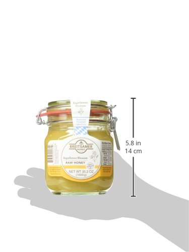 Breitsamer Honey Flip-Top Jar, Rapsflower Blossom, 35.27 Ounce