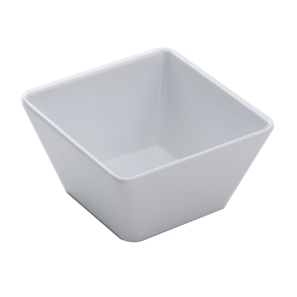 American Metalcraft MELSQ53 Endurance Melamine 5" Square Bowl, 23-Ounce, White