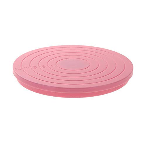 5.5 Inch Revolving Cake Turntable Rotating Cake Stand Baking Supplies for Weeding Small Spinning Swivel Round Cake Plates Non-Slip Rubber DIY Decorating Tool