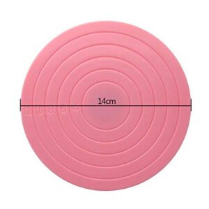 5.5 Inch Revolving Cake Turntable Rotating Cake Stand Baking Supplies for Weeding Small Spinning Swivel Round Cake Plates Non-Slip Rubber DIY Decorating Tool