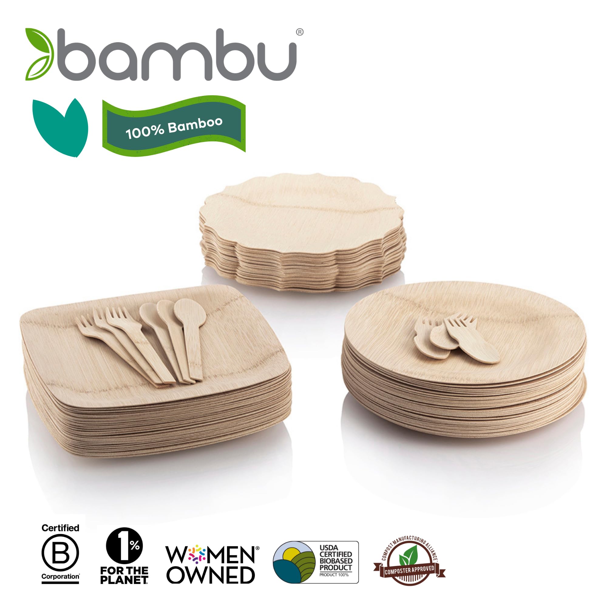 Bambu, Reusable Bamboo Condiment Cups, Natural Wood and Food-Safe Finish, Great for Soy Sauce, Dessert, Sides, and Dipping, Eco Friendly Dish Alternative, 100% Biodegradable - Small, Set of 4