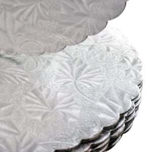 6" Silver Scalloped Edge Cake Boards, 12 ct.