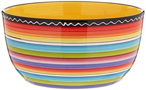 certified international tequila sunrise deep bowl, 10.75 by 5.5-inch,green