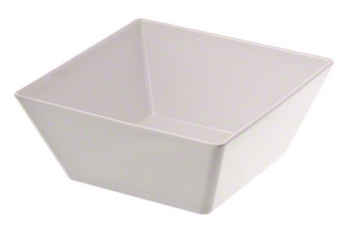 American Metalcraft MELSQ94 Melamine 9.5" Square Bowl, 125-Ounce, White