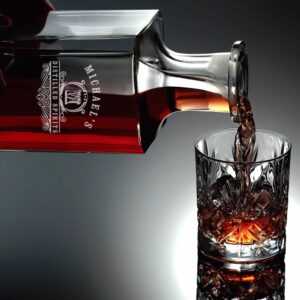 Personalized Whiskey Decanter - Luxury Bourbon & Scotch Decanter for Liquor