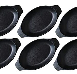 HAWOK Cast Iron Oval Mini Server 12oz Set of 6……