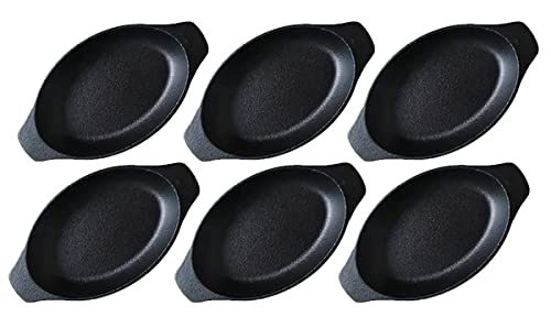 HAWOK Cast Iron Oval Mini Server 12oz Set of 6……