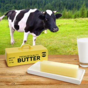 Premium Quality Butter Ceramic Lidded Butter Dish,Yellow