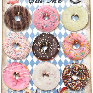 Faivykyd Alice in Wonderland Donut Wall Display Stand,Wonderland Themed Party Decorations for Weddings,Birthday & Donut Grow Up Parties,Mad Hatters Tea Party Props,Eat Me Donut Holder Fits 9 Doughnuts